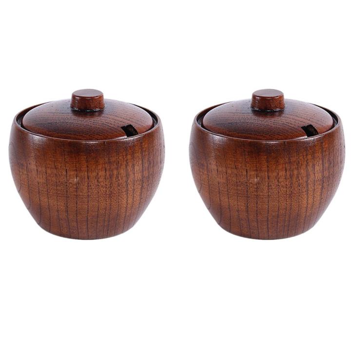 Solid Wood Spice Jar Seasoning Box Japanese Style with and Lid | Daraz.pk