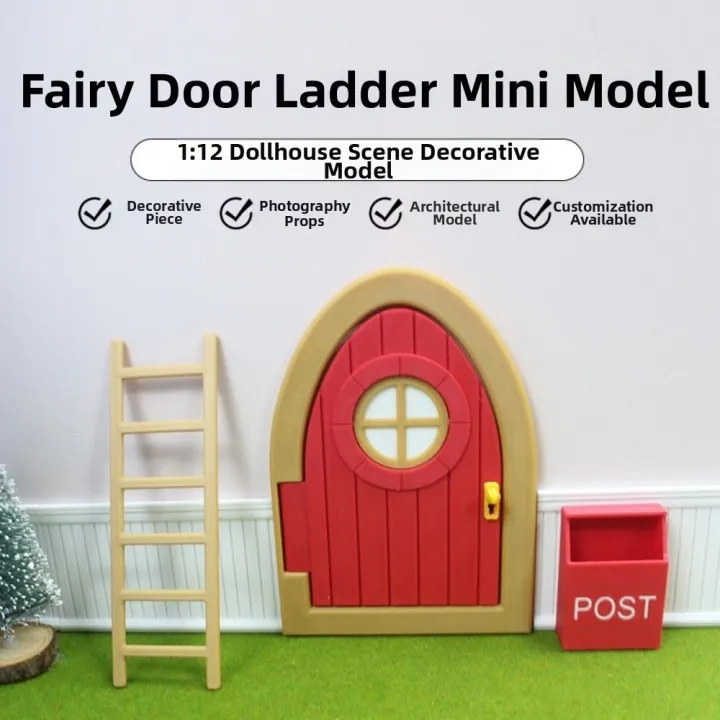 New Multistyles Fairy Cottage Door Wood/Plastic Mini The Elf's Fairy ...
