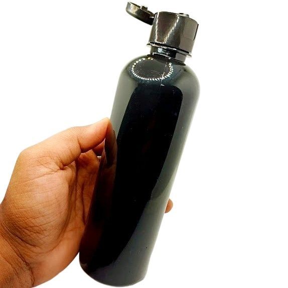Pack of 12 Empty Plastic Push Bottle 400ml Black / Empty Bottles for Hair Oil / Lotion Bottles ...