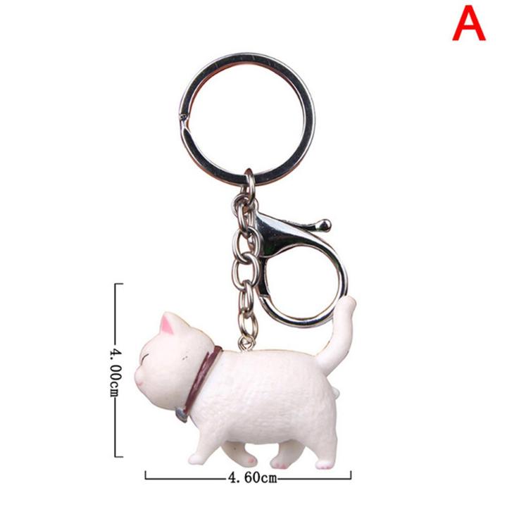 Self Healing Warm Series Japanese Cat Keyring Simple Cat Handmade ...