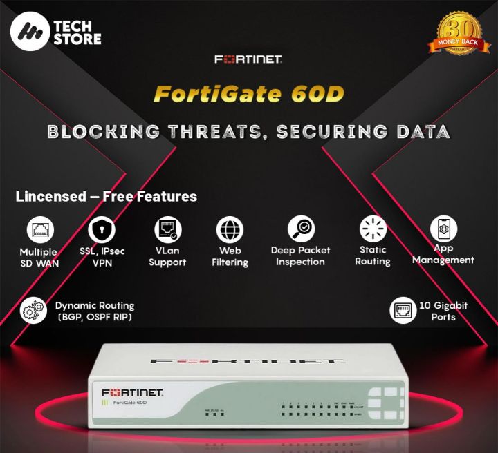 Fortinet FortiGate FG-60D Next Generation Firewall (NGFW) | Utm ...