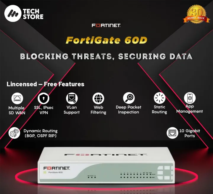 Fortinet FortiGate FG-60D Next Generation Firewall (NGFW) | Utm ...
