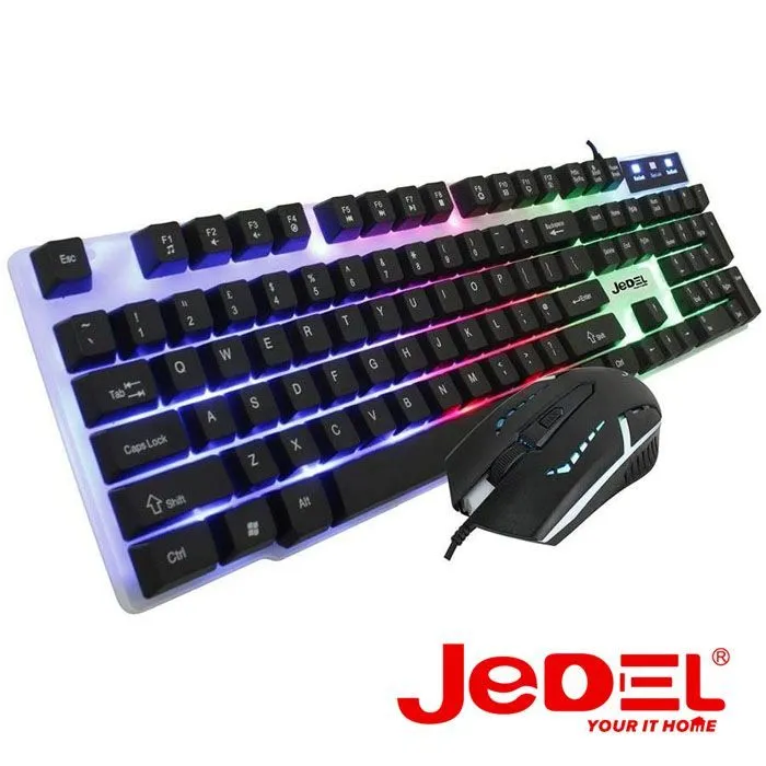 JEDEL GK100 Wired GAMING BACKLIGHT KEYBOARD MOUSE COMBO | Daraz.pk
