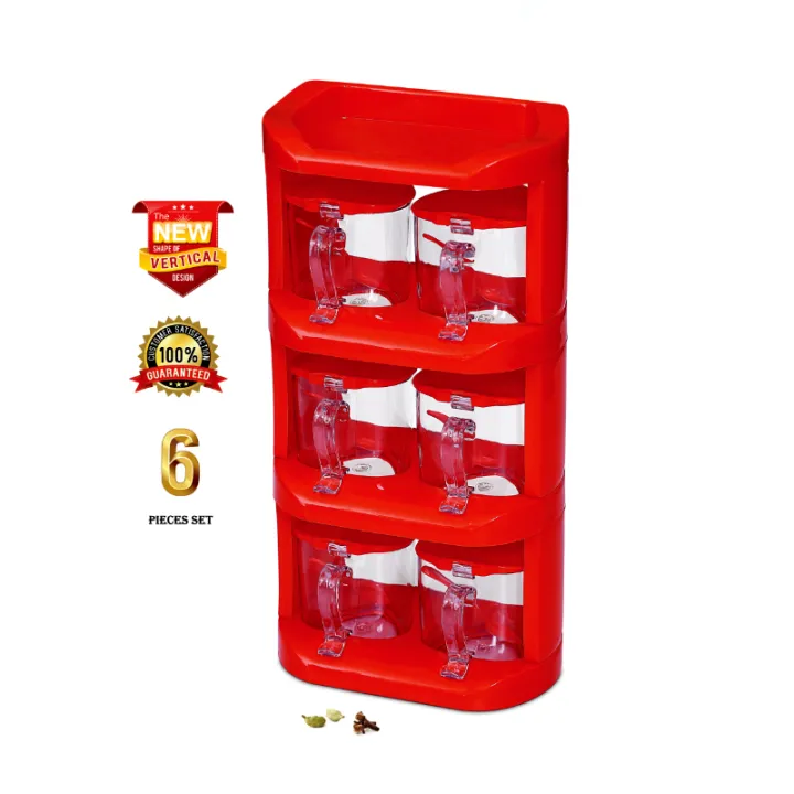 Pretty Neat 4 Tier New Vertical Style Spice Rack 6 PCs Set | Daraz.pk