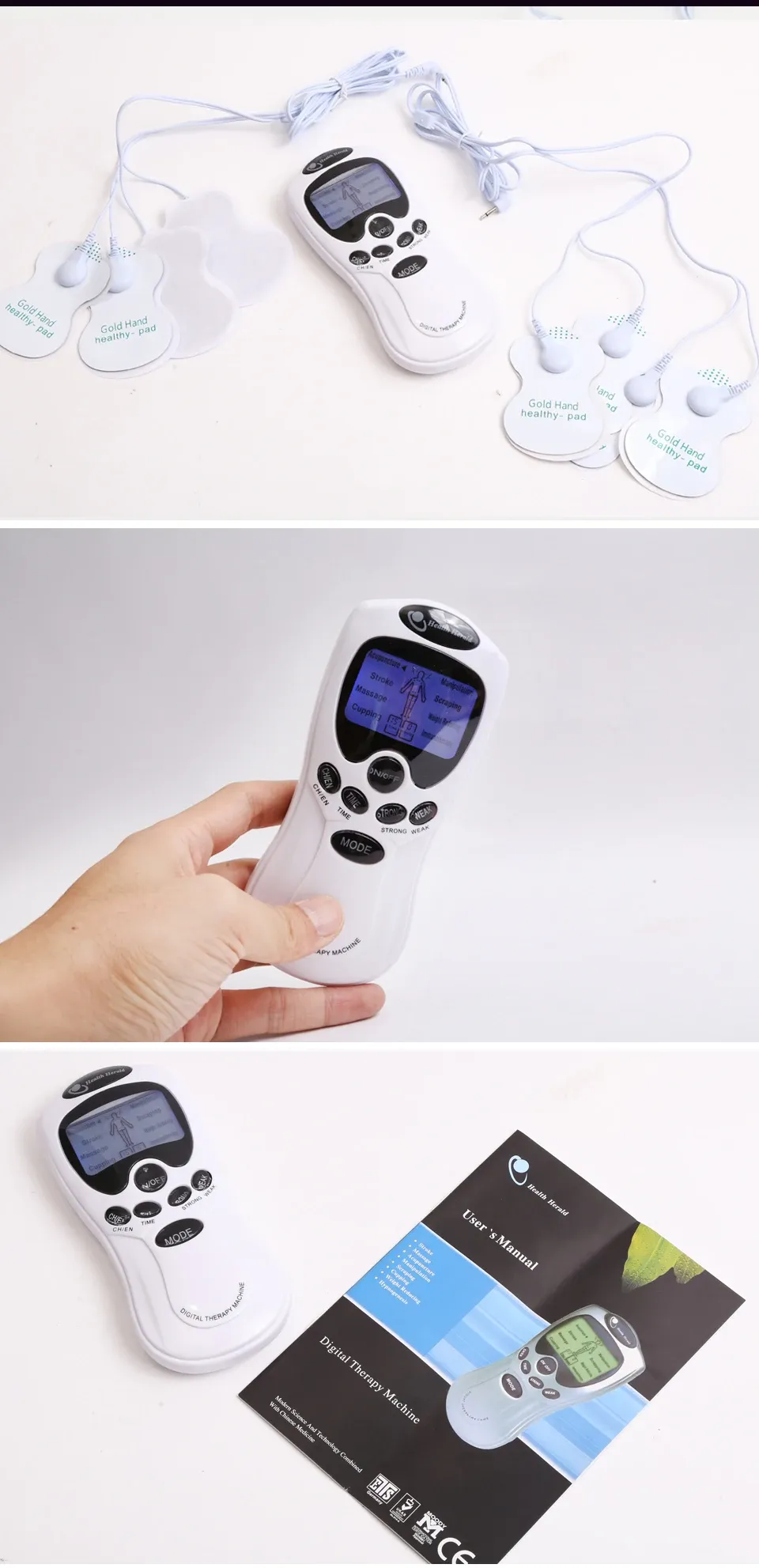 Blueidea Digital Therapy Machine Massager Health Tens Acupuncture ...