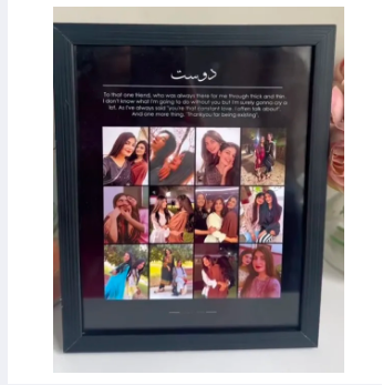 dost 12 pics customized photo frame unbreakable glass 8x12 | Daraz.pk