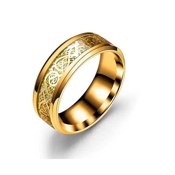 Stainess Steel dragon Finger Ring for Men - dragon gold ring - Fashion ...