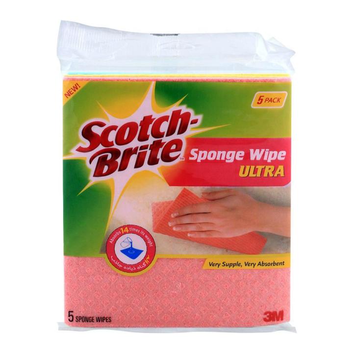 Scotch Brite Sponge Wipe Ultra, 5-Pack | Daraz.pk