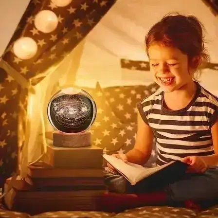 Crystal Ball Lamp 3D Galaxy Moon Love Design, Crystal Ball Lamps for ...