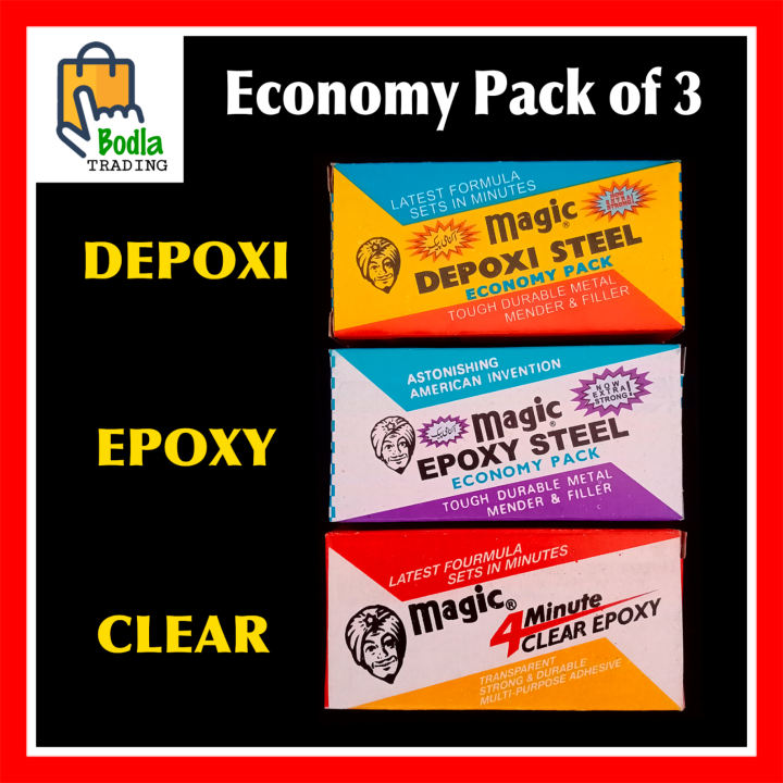 3Pcs Magic Depoxi Steel, Magic Epoxy Steel & Magic 4 Minutes Clear ...