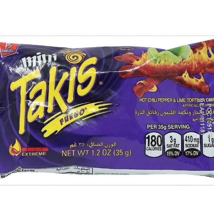 Takis Mini Fuego Hot Chili Chips, 35gram Bag | Daraz.pk