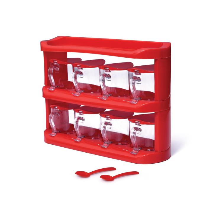 Pretty Neat 3 Tier Condiments & Spice Rack with 8 Spice Jars | Daraz.pk