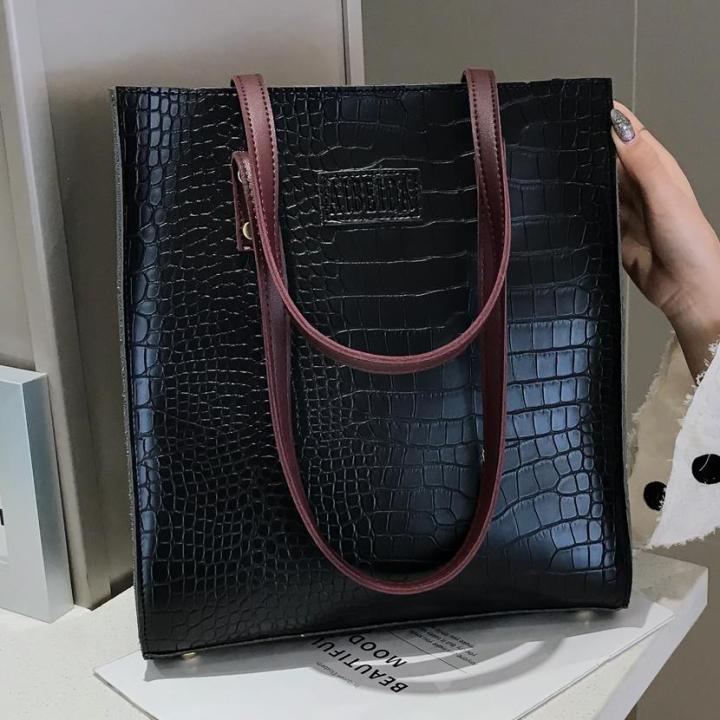 Fashion Crocodile Pattern Women Handbag Leather Ladies Hand Bags Luxury ...