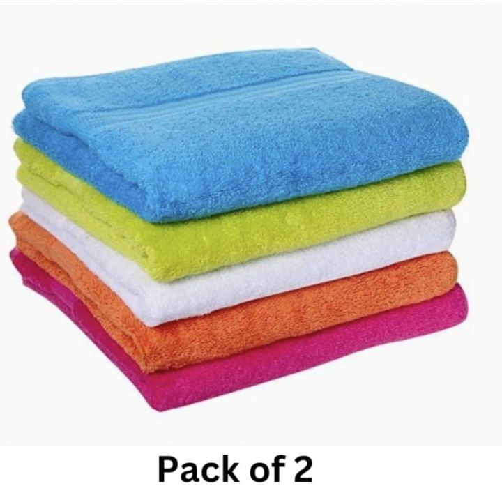Bath Towel (Pack Of 2) Premium 86% Cotton Luxury (25 X 50 Inches ...