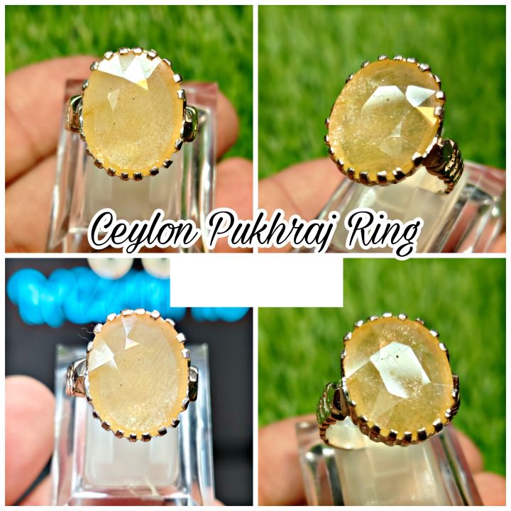 100 % Original Ceylon Pukhraj Ring | Daraz.pk