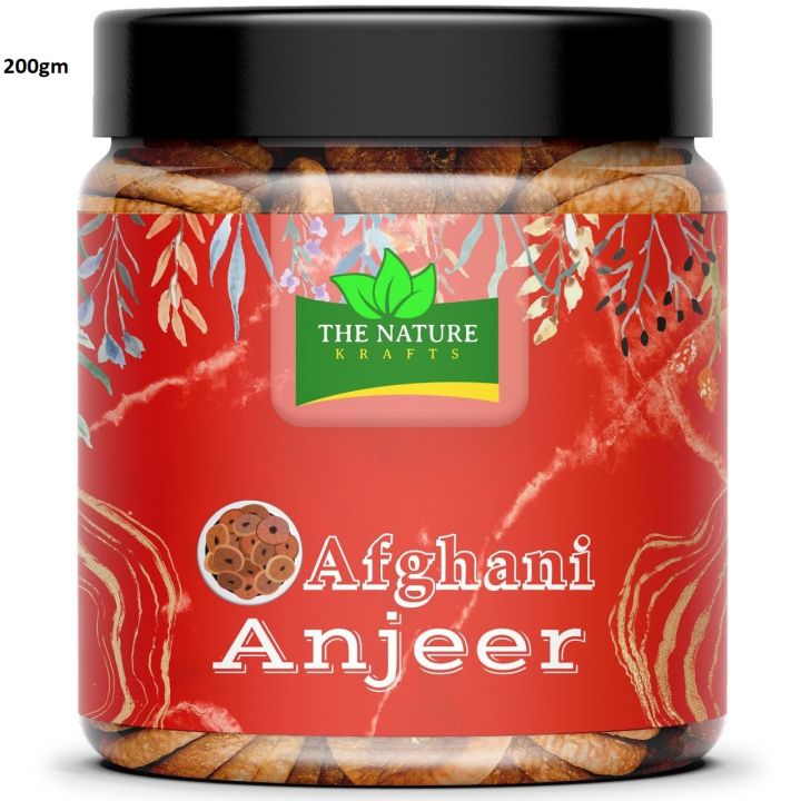 Nature Krafts Afghani Anjeer - 200g | Dried Figs | Fig/Afghanistan ...