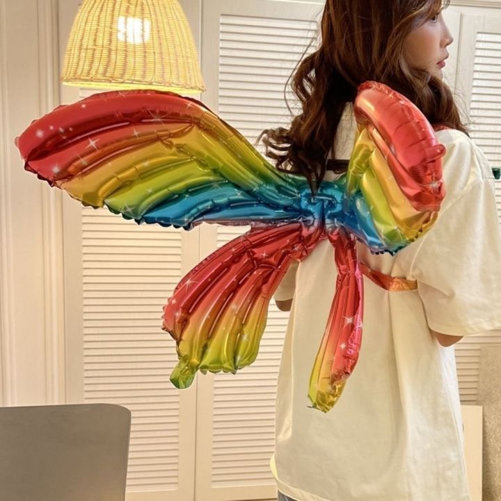 Party Balloon Inflatable Angel Butterfly Wing Balloon Colorful Fairy ...