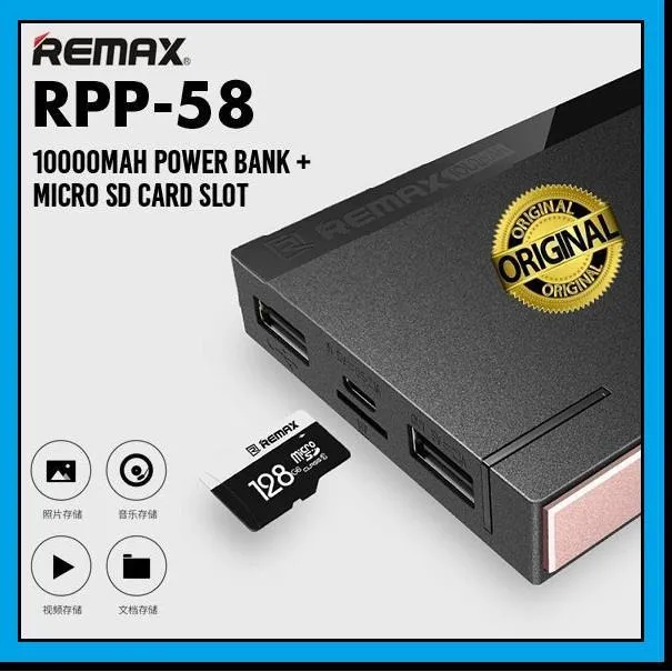 REMAX REPOWER 10000mah Data Extender Portable Power Bank RPP58 | Daraz.pk