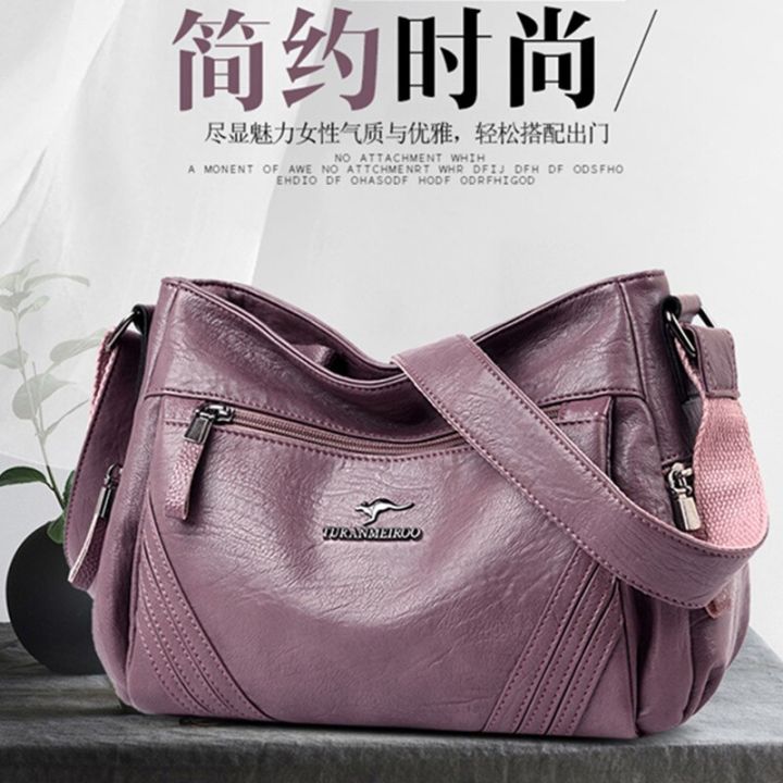 Women's Casual Design Shoulder Bags Luxury Soft Leather Crossbody Bag ...