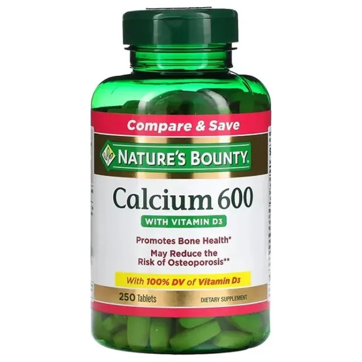 Nature’s Bounty Calcium 600 plus Vitamin D 250 Tablets | Daraz.pk