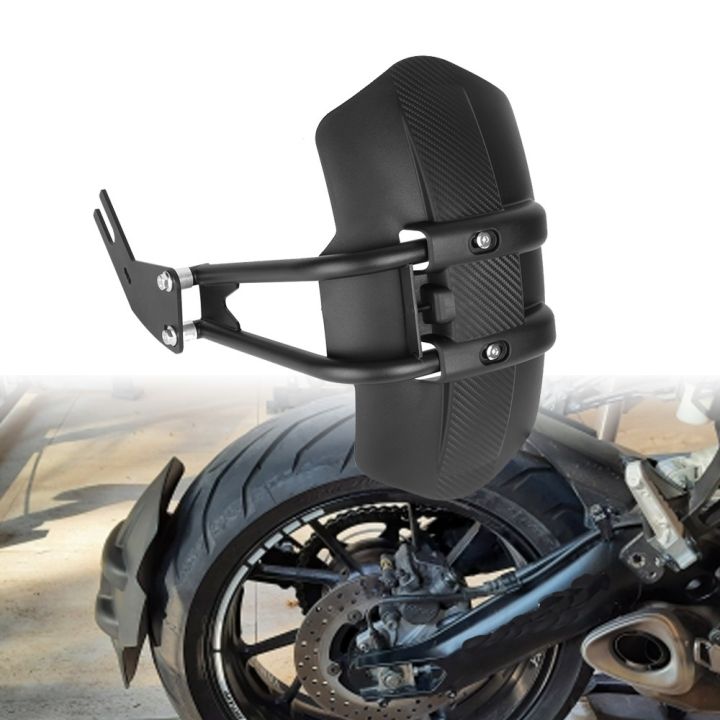 AKE - Motorcycle Universal Carbon Fiber Style Rear Mudguard Rear Wheel ...
