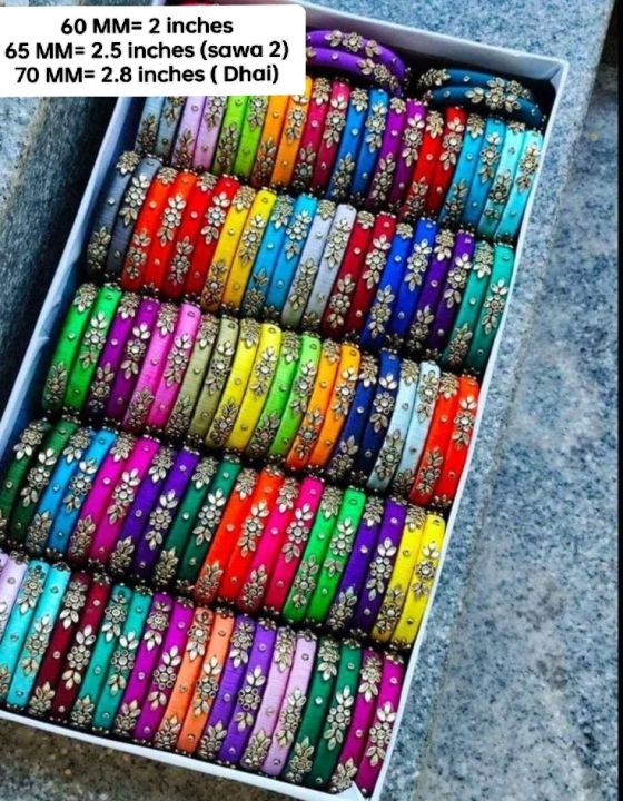 Pair (2 kary) of Customized Handmade Indian Kundan kary Bangles | Daraz.pk