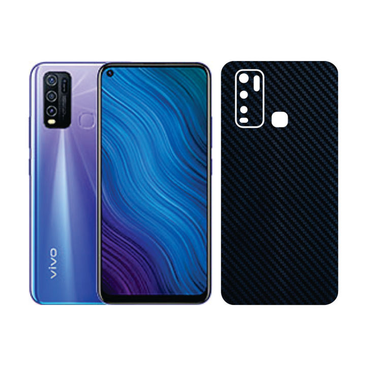 Vivo Y50 Back Paper OB Carbon Black Sheet Anti-stain Only Back Wrap Cover | Daraz.pk
