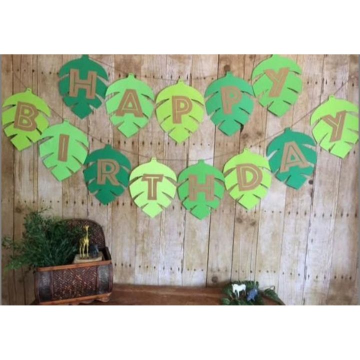 Jungle theme Birthday Banner for kids/ children birthday parties Banner ...