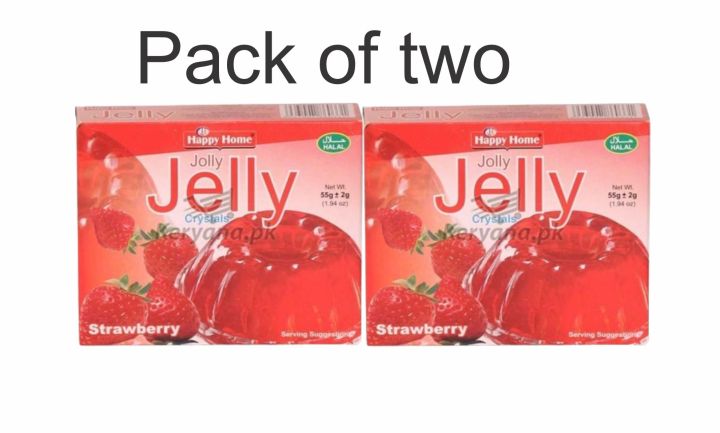 Happy Home Strawberry Crystal Jelly Powder (55 Grams) Pack of 2 | Daraz.pk