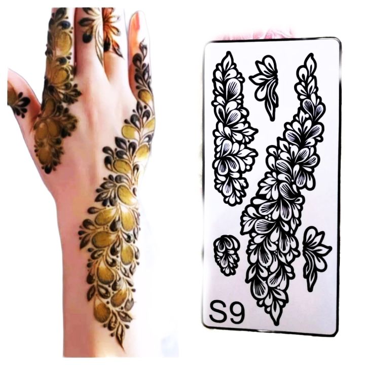 Mehendi Stickers for Girls & Women | Easy-to-Use Henna Stencil Stickers ...
