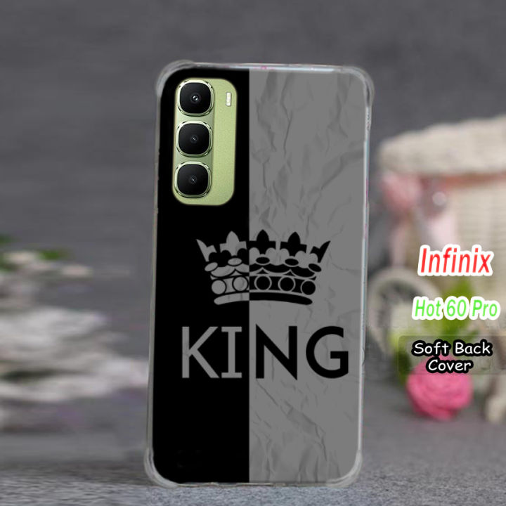 Infinix Hot 60 Pro Pouch Cover - King Grey Soft Back Cover Case For ...
