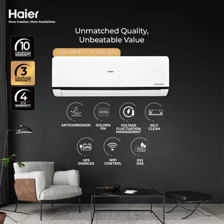 Haier (Flexis Series) 1.5 Ton DC Inverter UPS Enabled - HSU-19HFC ...