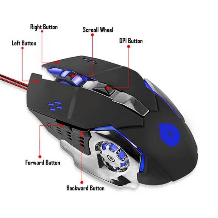 Gloross G11 gaming mouse for professional gaming ,RGB LED Running ...