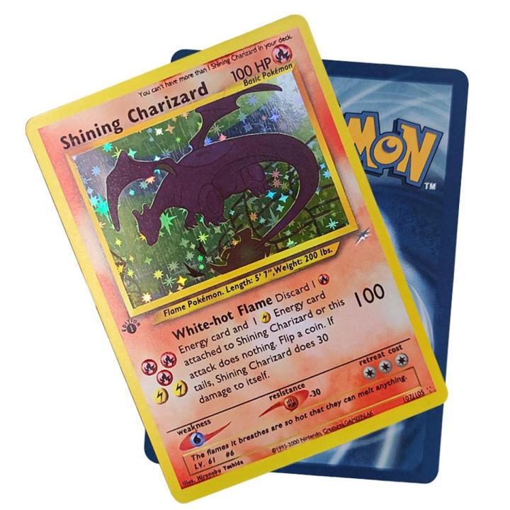 Pokemon Base Set 1996Years English Cards Game Pokemon Shining Charizard ...