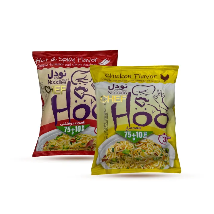 Chef Hoo Pack Of 2 Imported Noodles 80g Each Chicken Flavor Hot And ...