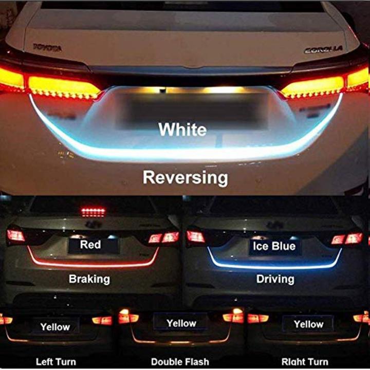 Car Rear Trunk Tail LED Strip Lighting Light Dynamic Streamer Warning ...