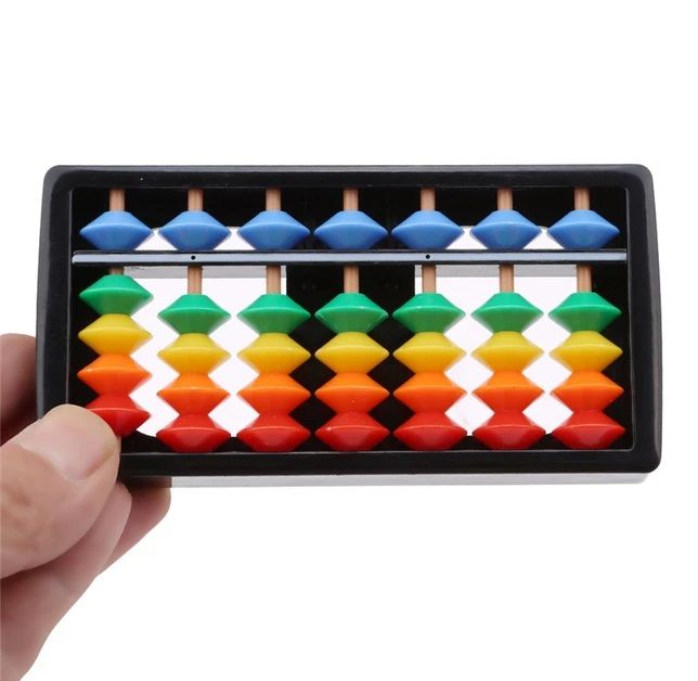 Mini Plastic Abacus Arithmetic 7 Digits Kids Maths Abacus Educational ...