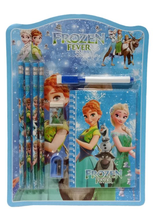 STATIONERY SET MIX CHARACTERS WITH DAIRY FOR KIDS / STATIONERY FOR KIDS ...