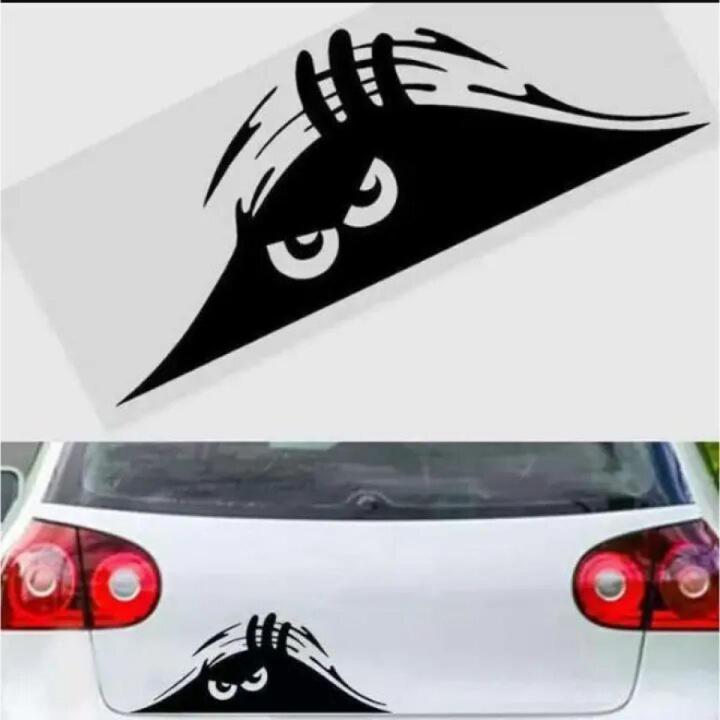 1 piece black Peeking Monster Car Sticker vinyl decal decorate car ...