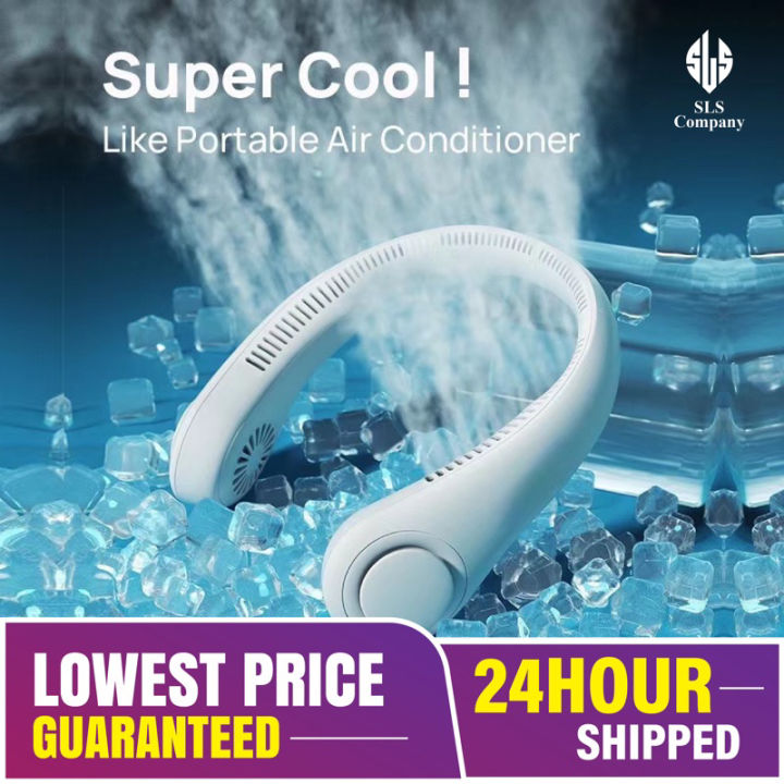Portable Neck Fan Battery USB Reaching Bladeless Personal Cooling ...
