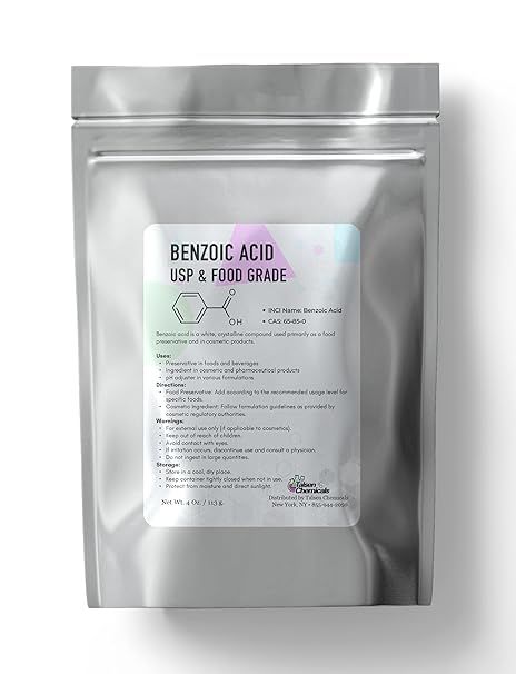 Benzoic Acid Powder USP Grade Pure for Preservative for Formulation, pH ...