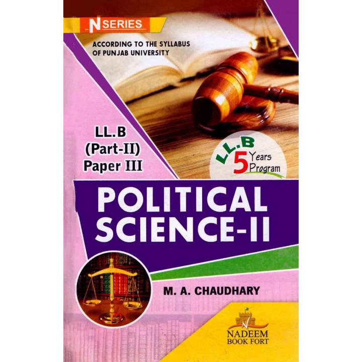 N Series Political Science II For LLB Part 2 Paper 3 By MA Chaudhary ...