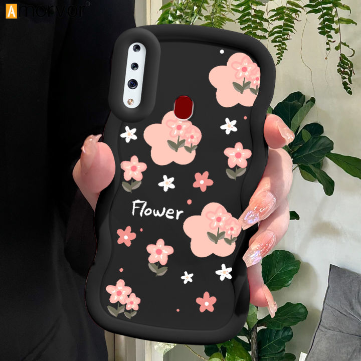 AMORVOR for Samsung A20S Back Cover Pretty Flowers Pattern Luxury Phone ...
