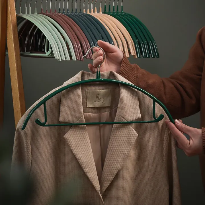 Household Dip Plastic Half-round Coat Hanger Thick Adult Clothes Shelf ...