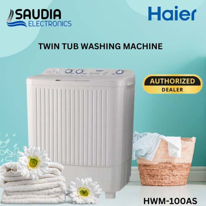 Haier -10kg/ Twin Tub / Semi Automatic/ HWM 100-AS/10 Years Brand ...