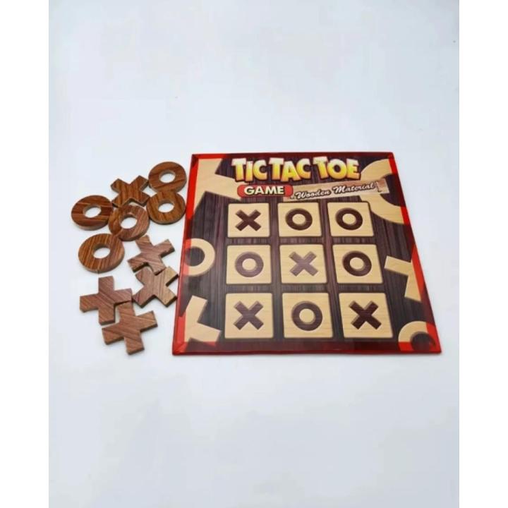Tic Tac Toe Wooden Cross Zero Game | Daraz.pk