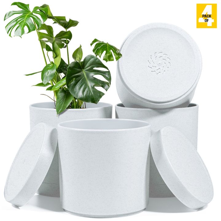 🌿 Fast Forward 6-Inch Plastic Planter Pots – Cylindrical Stylish ...