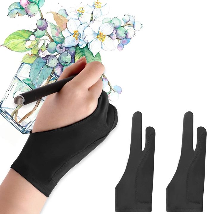 Keep Smiling Artist Drawing Two Finger Gloves For Drawing Tabs Paper ...