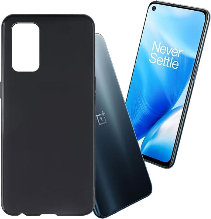 OnePlus Nord N200 5G Back Case, Soft Silicone Bumper Shell Black ...