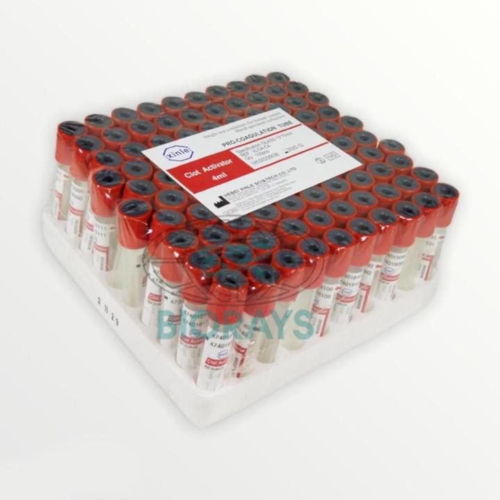 Clot Activator Vacuum Tubes 3ml 100 pcs Coagulation Red Top Tubes ...